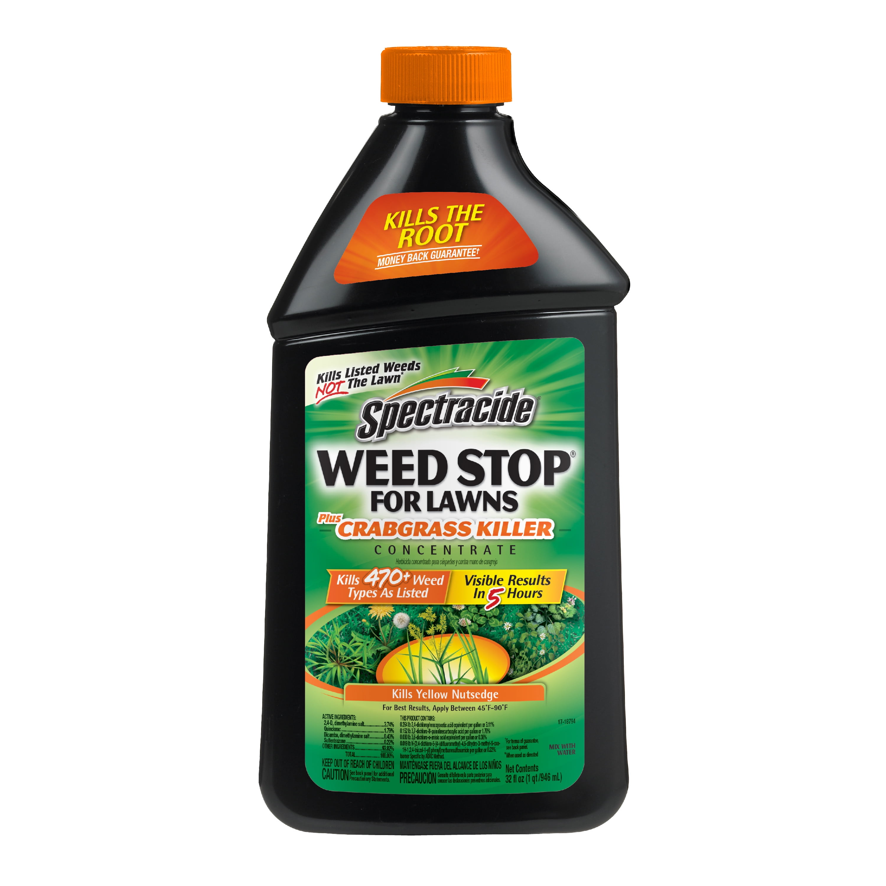 Spectracide Weed Stop for Lawns Plus Crabgrass Killer Concentrate, 32 ...
