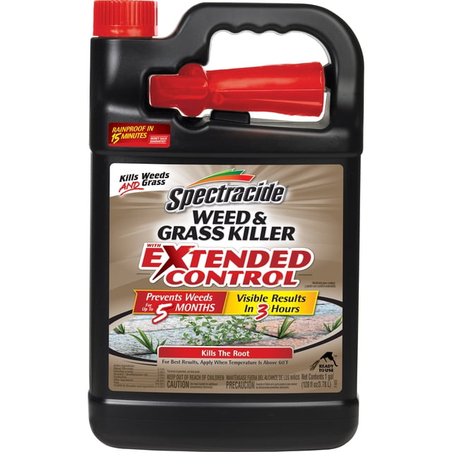 Spectracide Extended Control Weed & Grass Killer, 1 Gallon, Prevents ...