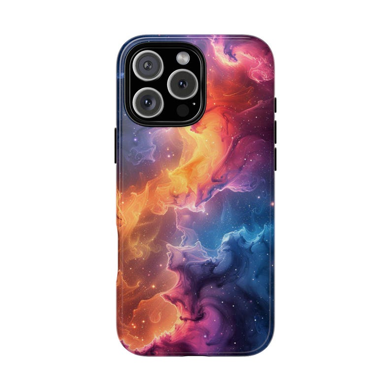 Spectral Nebula Purple Blue Galaxy Clouds Art Phone Case with iPhone 11 ...