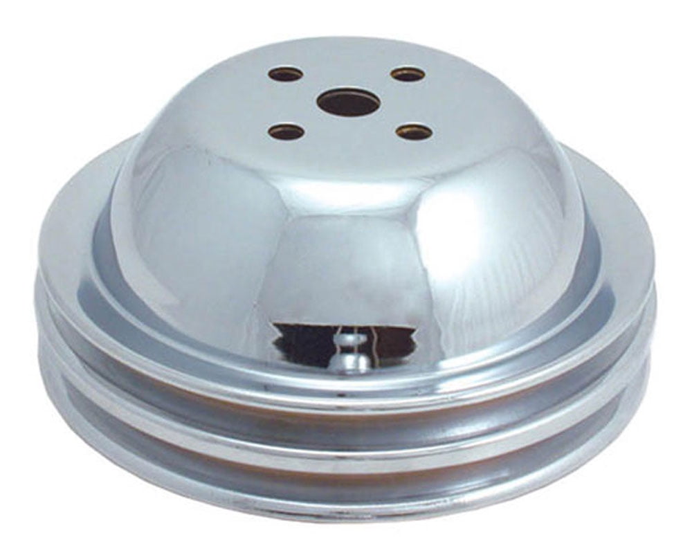 Spectre Performance 4458 Chrome Double Belt Short Water Pump Pulley for ...