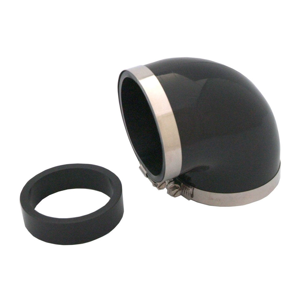 Spectre Performance 8791 Black 3" Low Profile 90° Elbow Boot with 2.5 ...