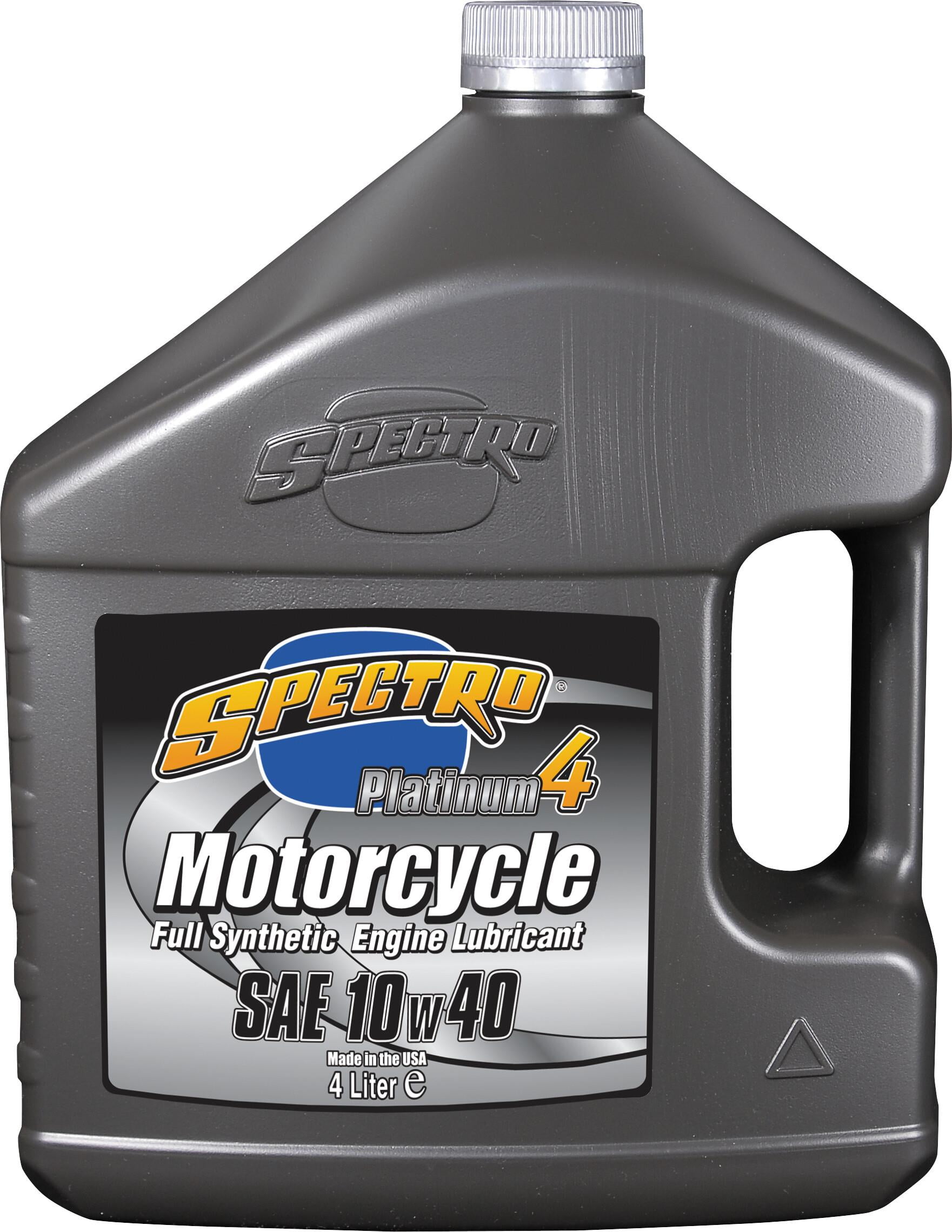 Spectro 310352 Platinum Motorcycle Full Syn 4T - 10W40 - 4lt. - - Walmart.com