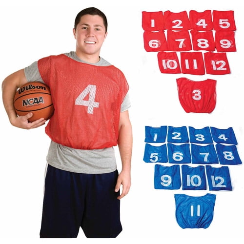 Spectrum Adult Numbered Mesh Pinnies, 1 Dozen, Blue - Walmart.com