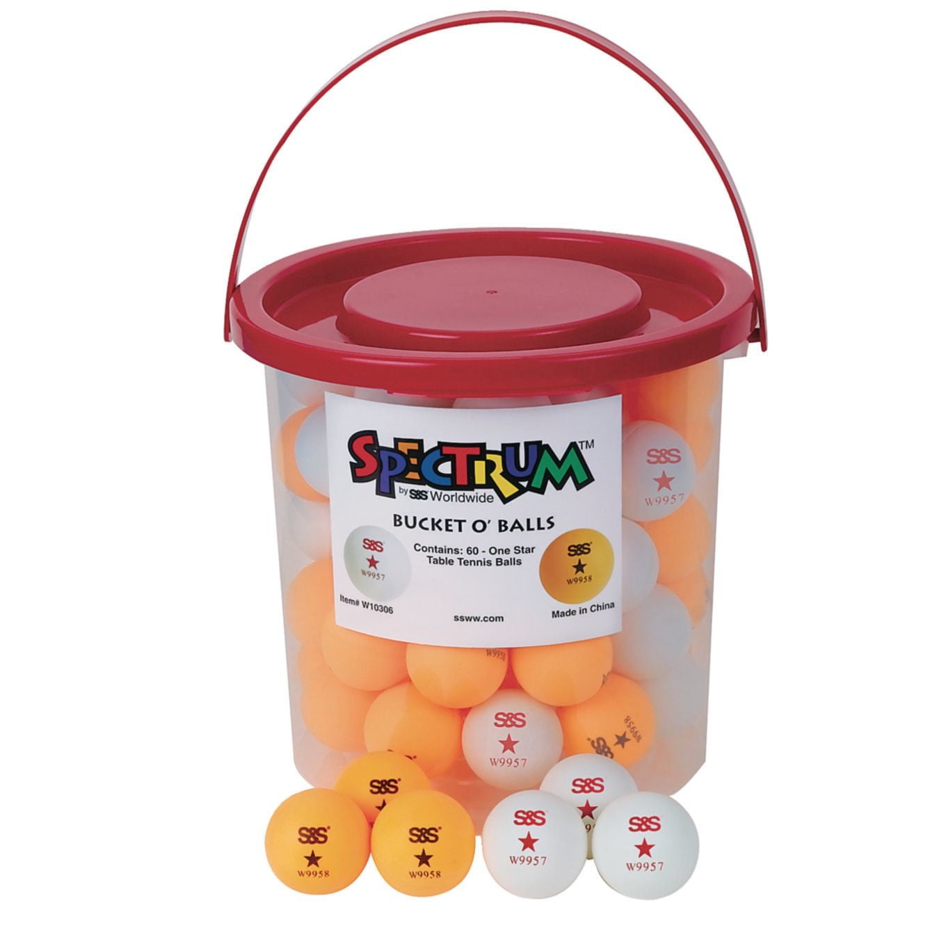 Spectrum™ Bucket O' Table Tennis Balls - Walmart.com