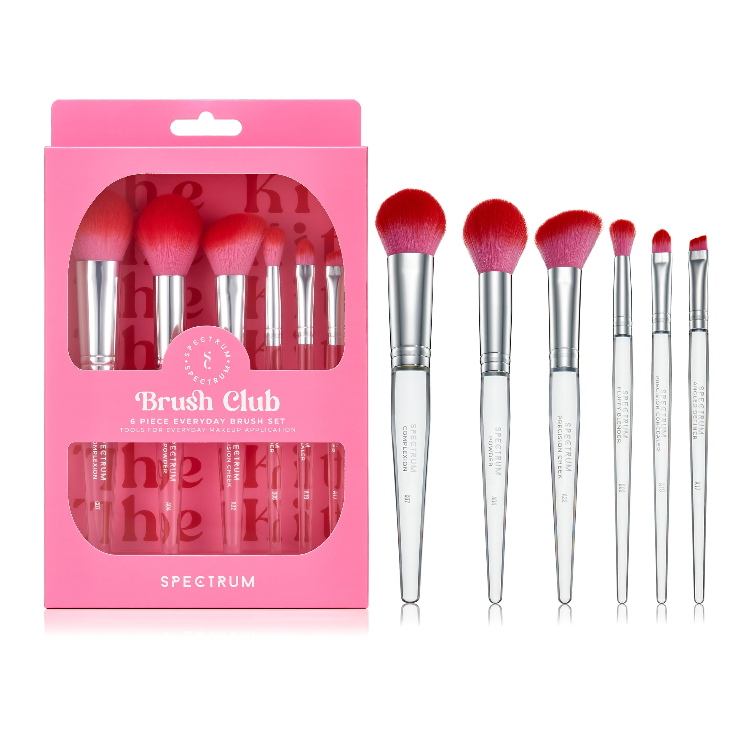 Spectrum Collections Brush Club Make Up Brushes, Spectrum Makeup Brushes Set Including Face ...