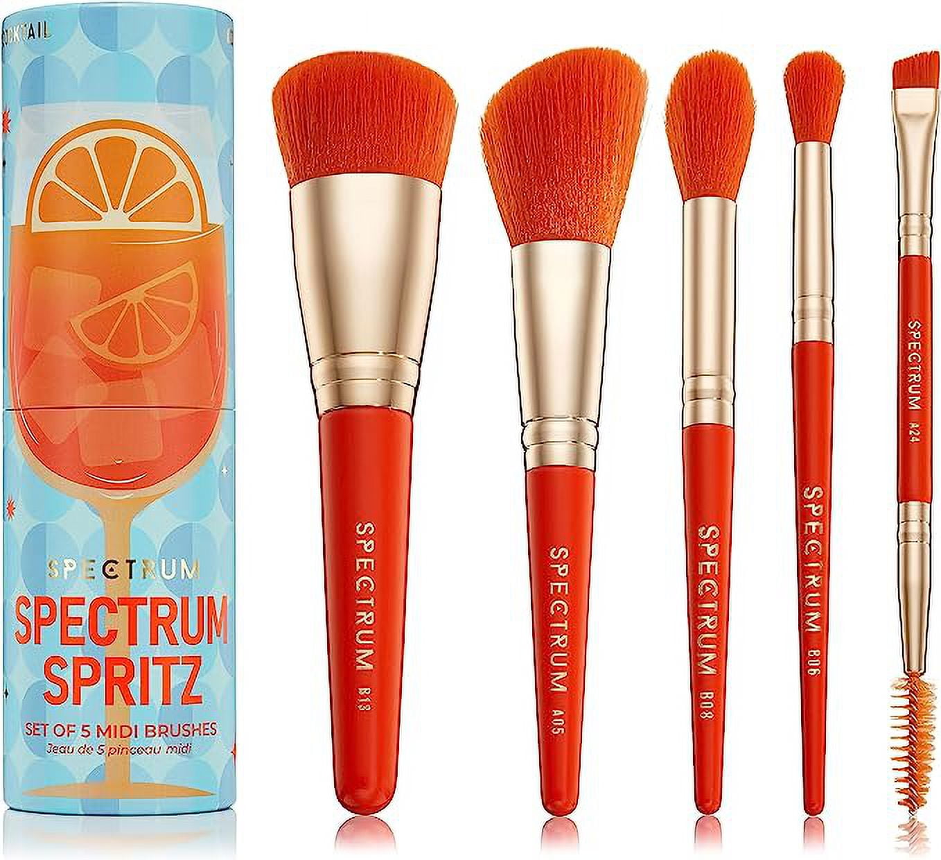 Spectrum Collections Midi Cocktail 5 piece Brush Set Spritz - Walmart.com