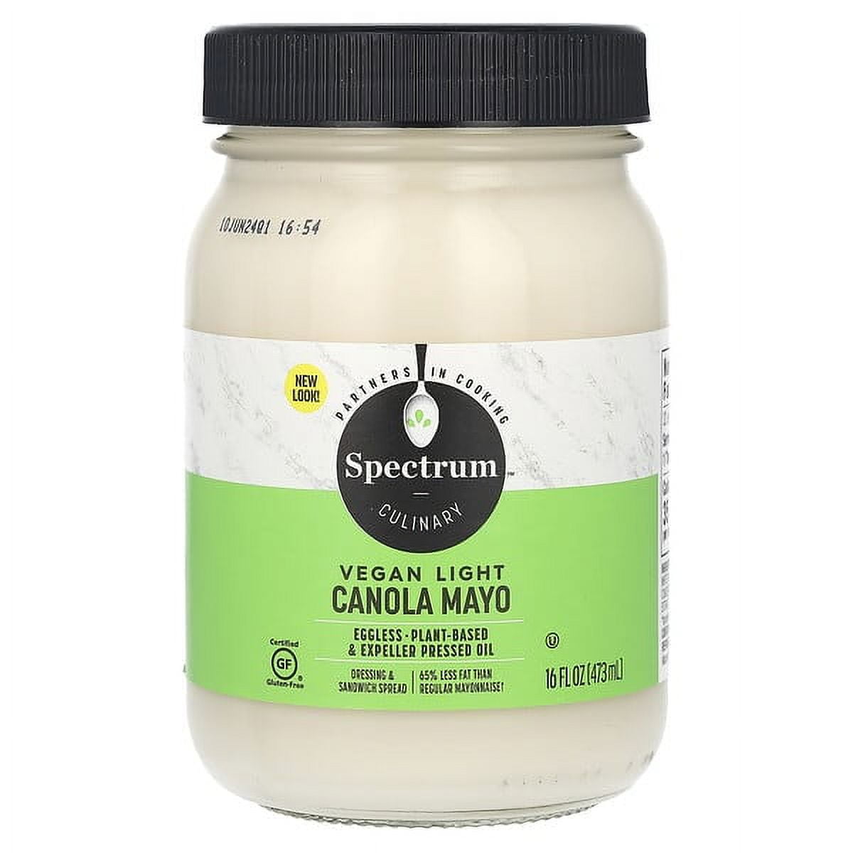 Spectrum Culinary, Vegan Light Canola Mayo, 16 fl oz - Walmart.com