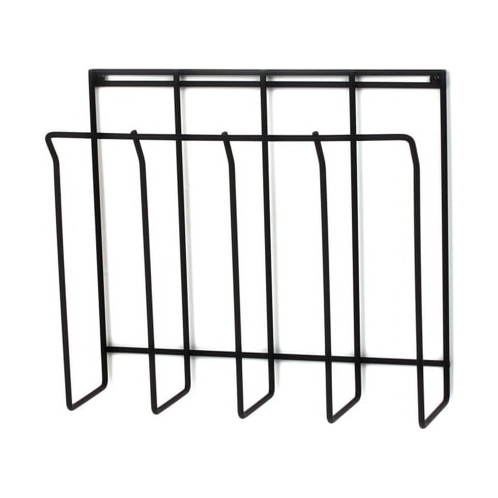 Spectrum Diversified Designs Wall Mounted Wire Magazine Rack, Black ...