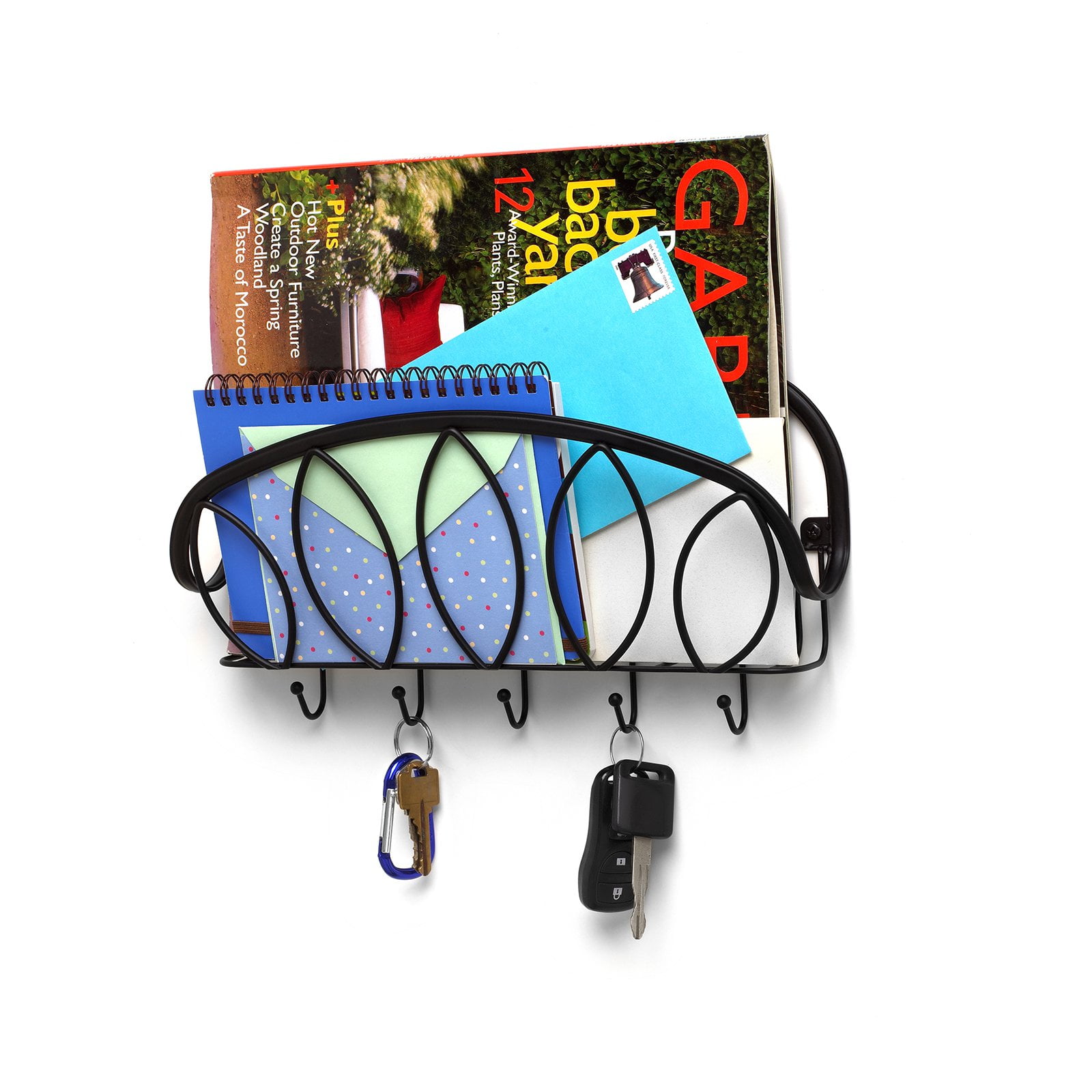 Spectrum Diversified Leaf Wall Mount Letter Holder & Key Rack - Walmart.com