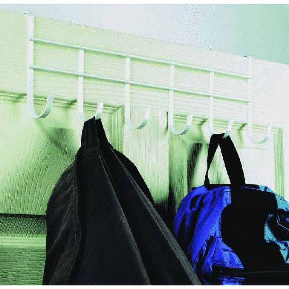 Spectrum Diversified Over the Door Coat Rack, 6-Hook, White - Walmart.com