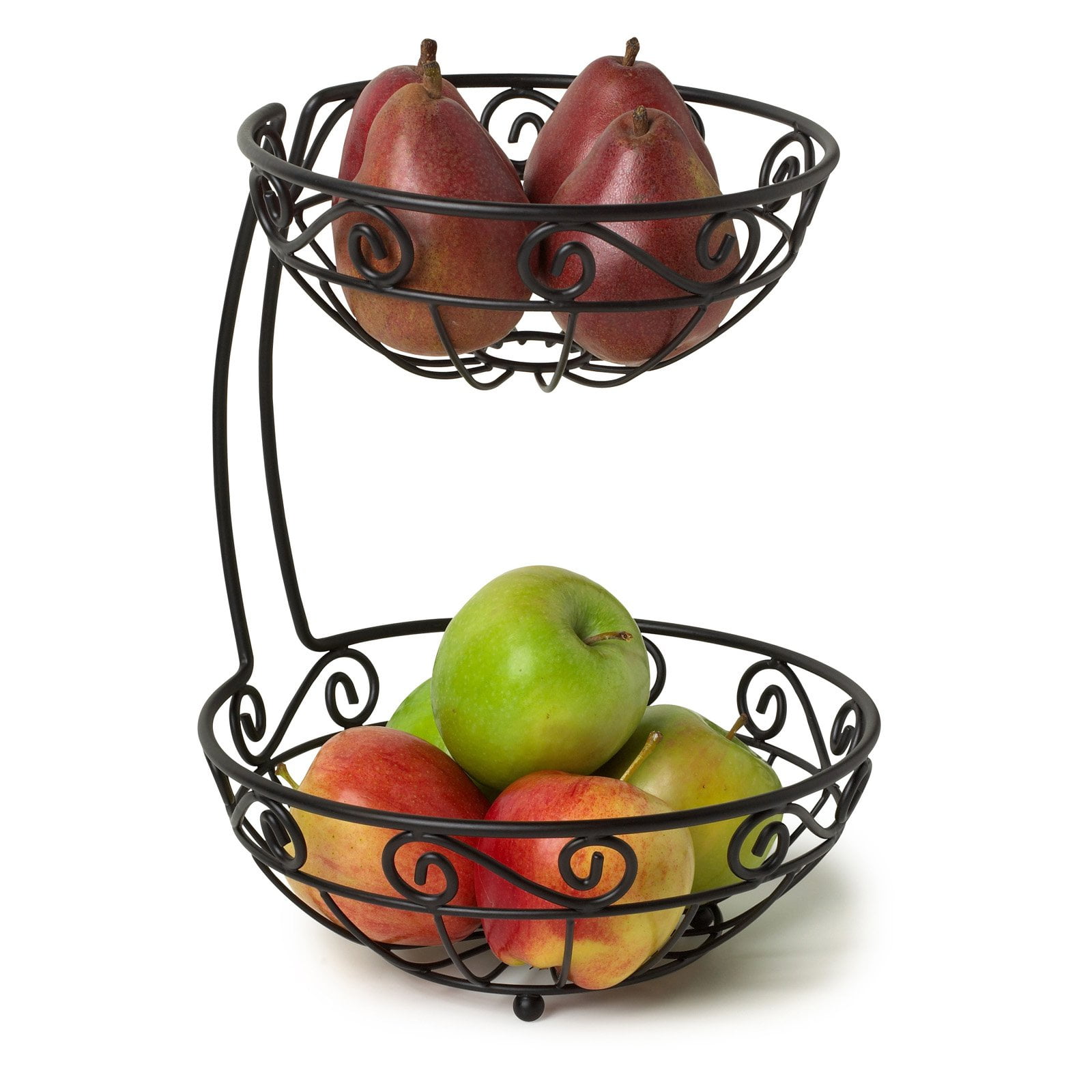 Spectrum Diversified Scroll Arched 2-Tier Server, Sturdy Steel Stacked ...