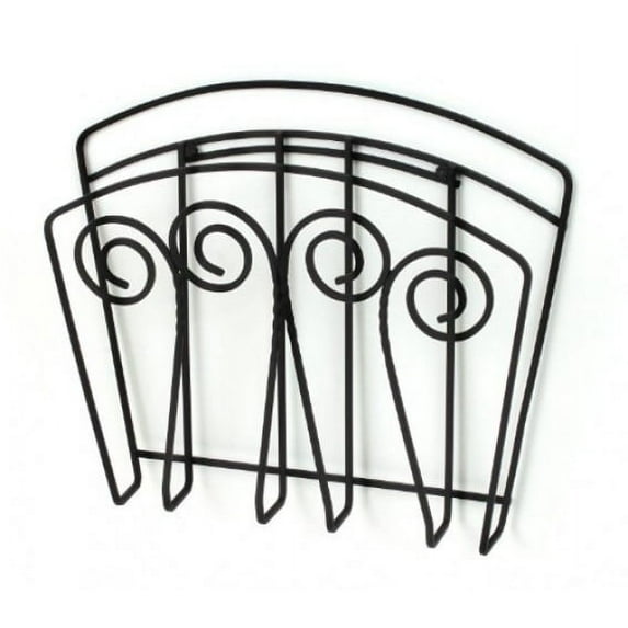 Spectrum Diversified Scroll Magazine Rack, Wall Mount, Black - Walmart.com