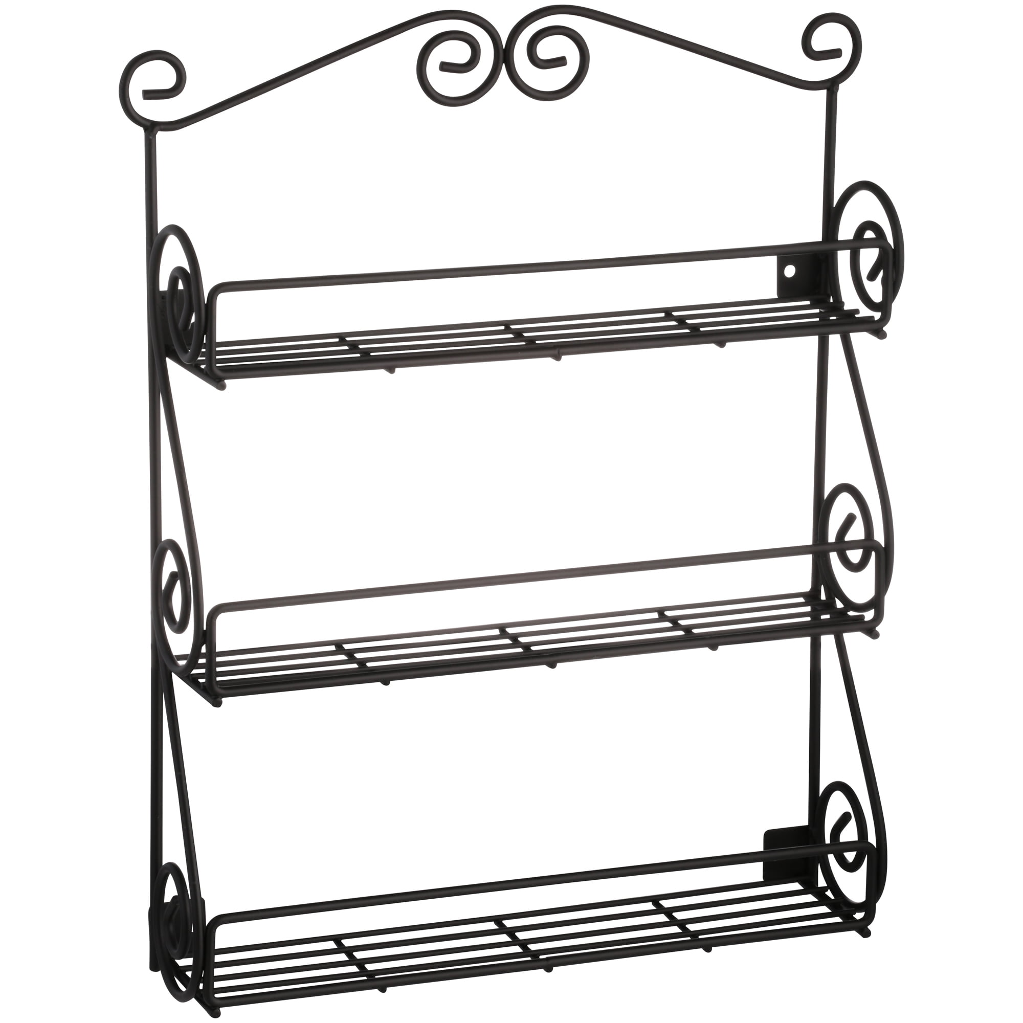 Spectrum Diversified Steel Scroll 3-Tier Wall Mount Kitchen Hanging ...
