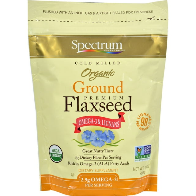 Spectrum Essentials Organic Ground Flaxseed - 14 Oz - Walmart.com