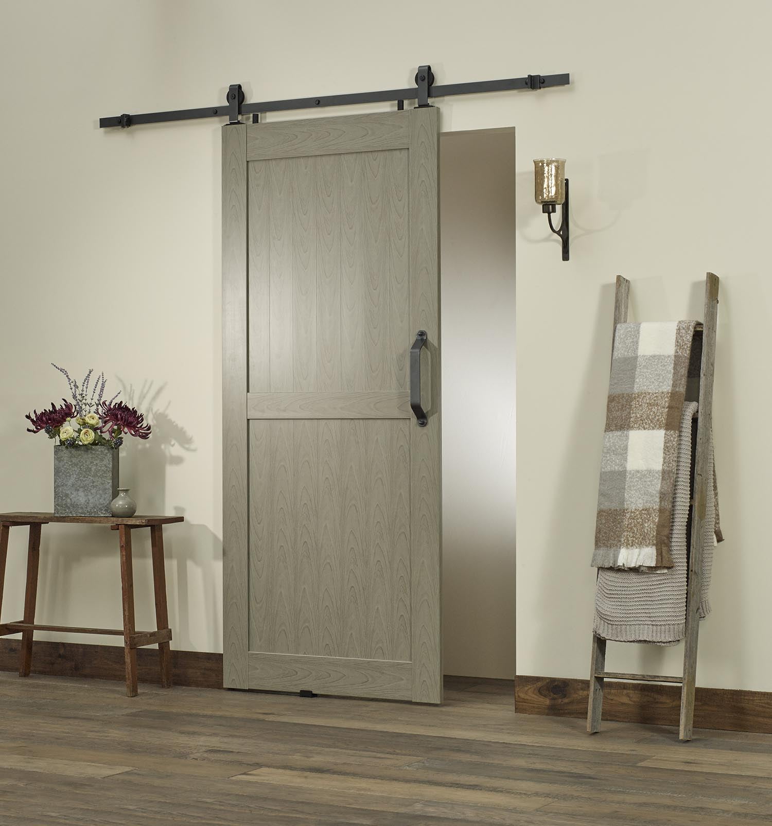 Spectrum Montana PVC Barn Door Size 42"wide x 84"high - Kit *Requires ...