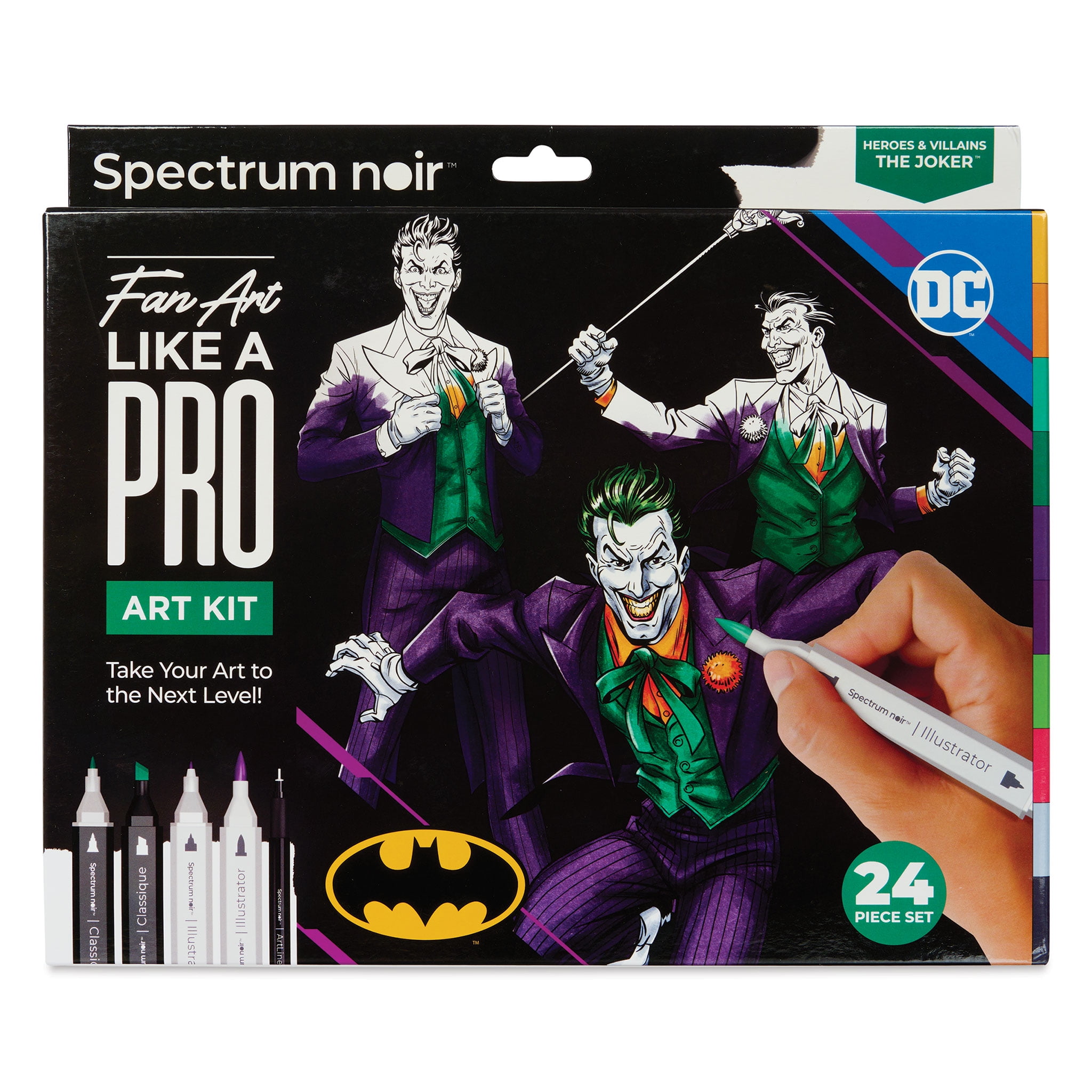 Spectrum Noir DC Heroes and Villains Pro Fan Art Markers - Joker, Kit ...