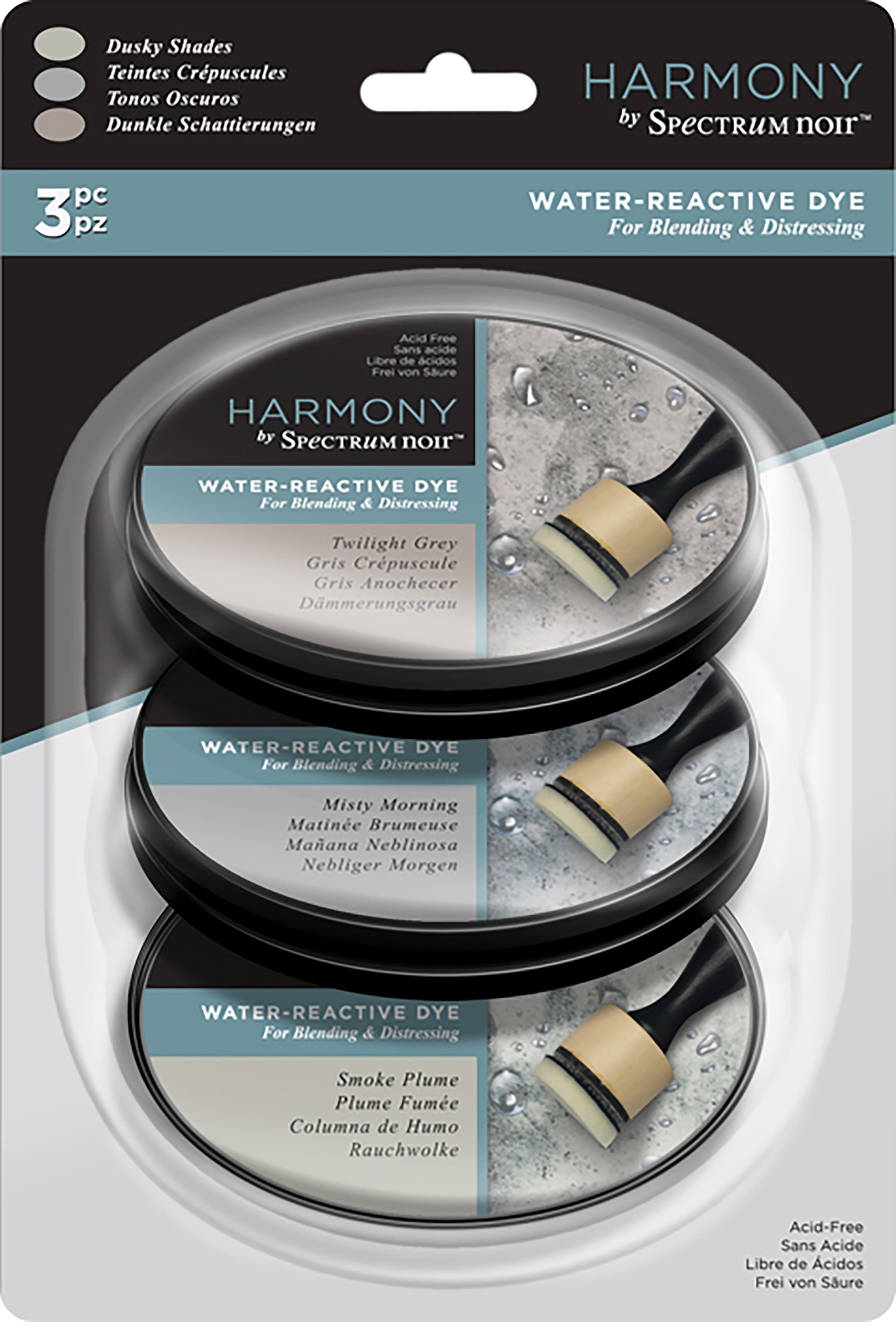 Spectrum Noir Harmony Water Reactive Ink Pads 3/Pkg-Dusky Shades ...