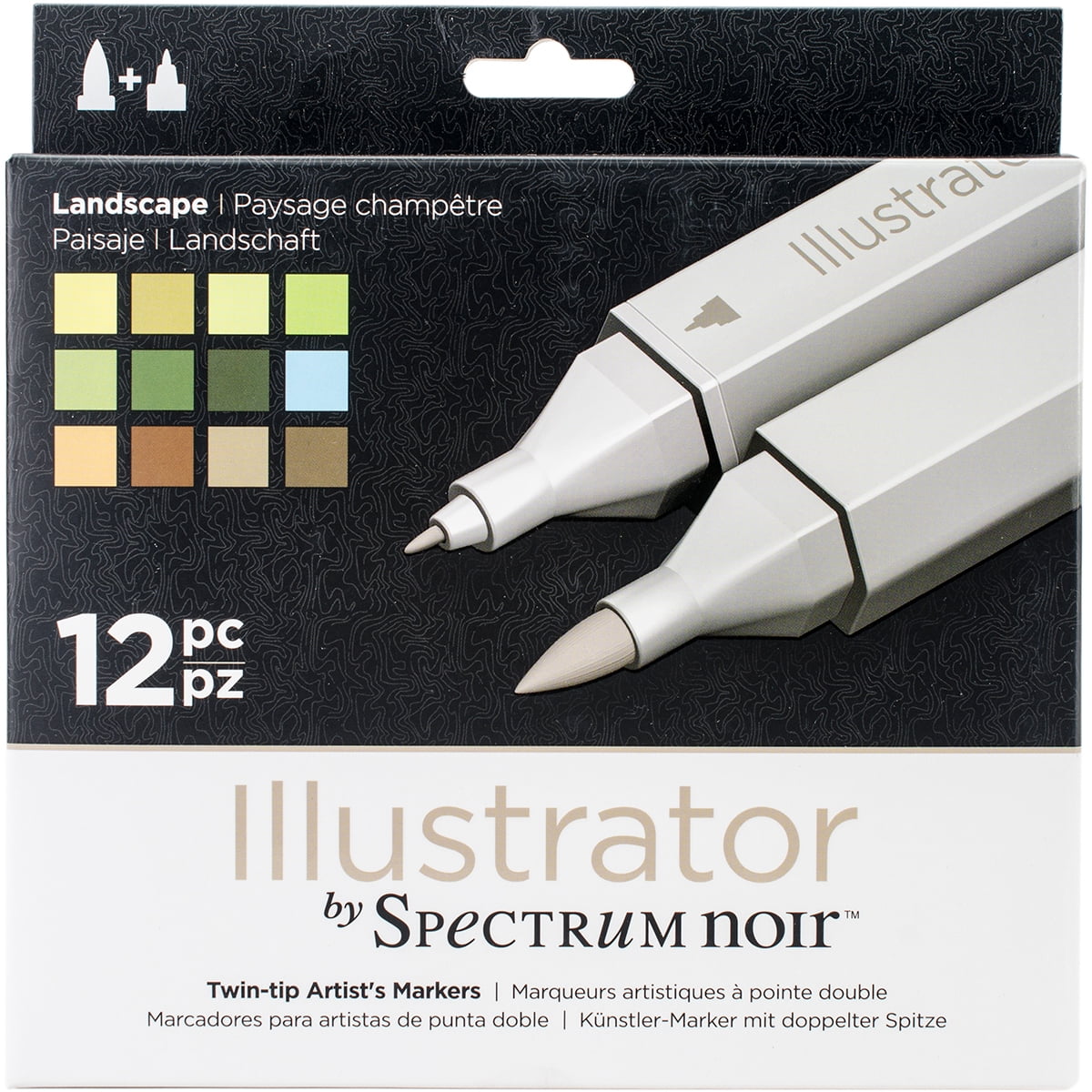Spectrum Noir Illustrator Twin Tip Markers 12/Pkg-Landscape - Walmart.com