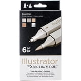 Spectrum Noir Illustrator Twin Tip Markers 6/Pkg-Essential - Walmart.com