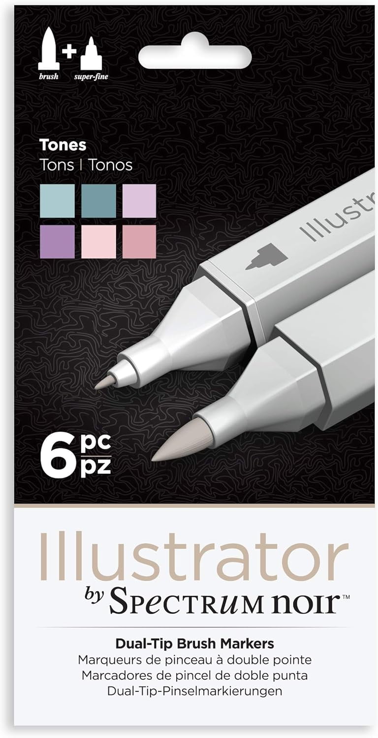 Spectrum Noir Illustrator by Spectrum Noir 6 Piece Twin Tip Artist ...