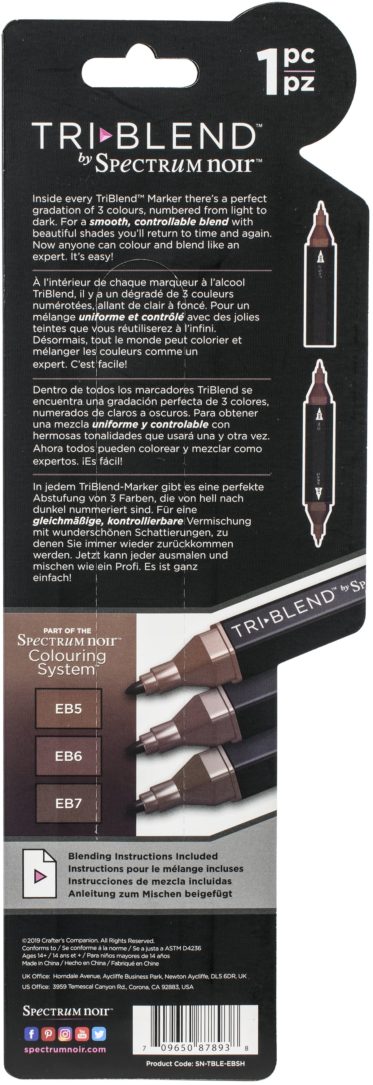 Spectrum Noir Triblend Marker-Earth Brown Shade - Walmart.com