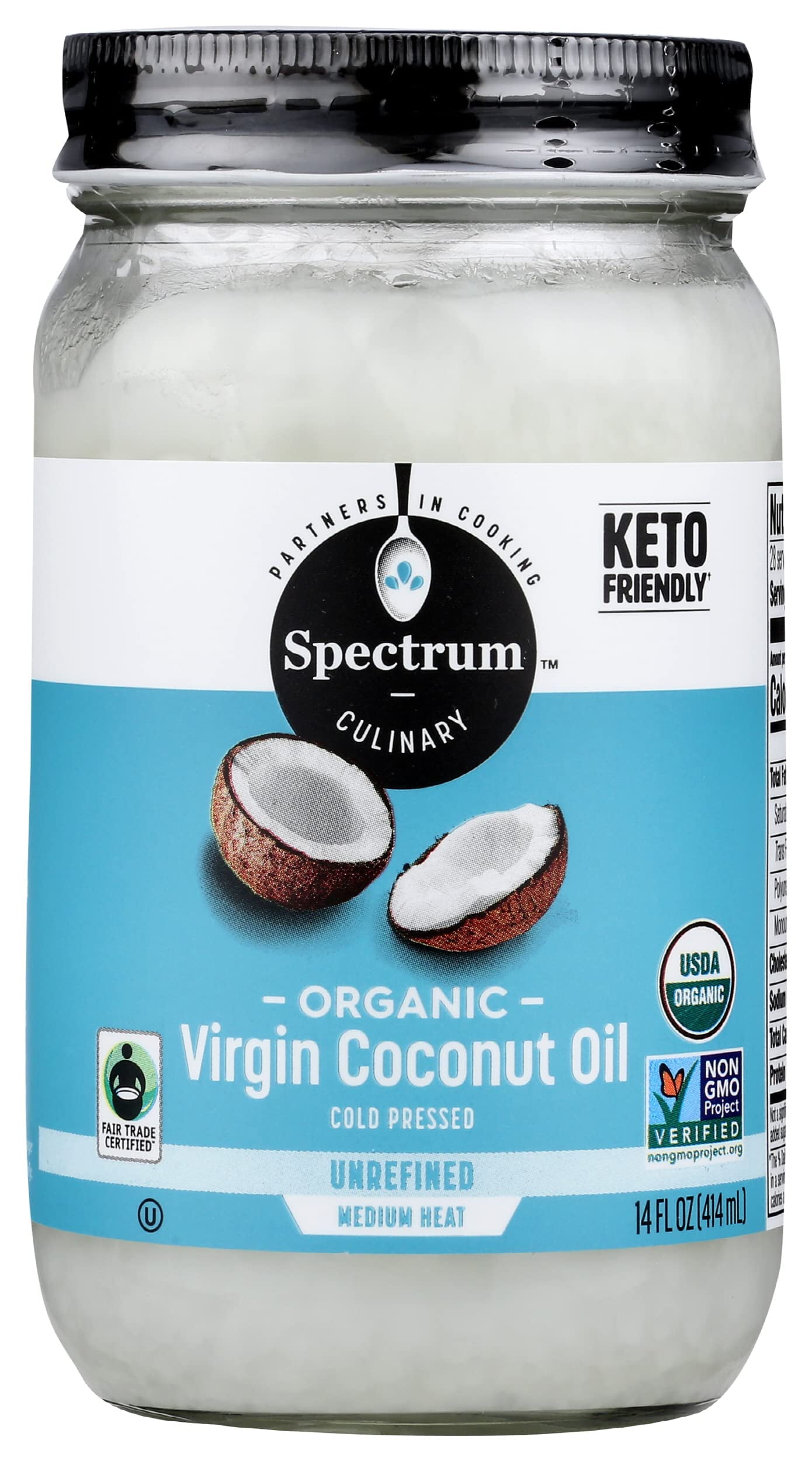 Hain Celestial Group Spectrum Organic Coconut Oil, 14 oz - Walmart.com