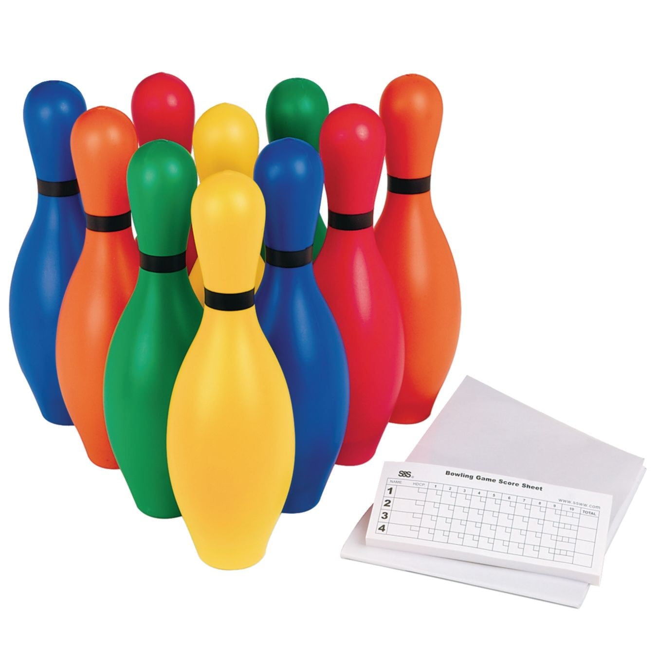 Free Shipping! SS Spectrum Rainbow Bowling Pin Set for Kids - Plastic ...