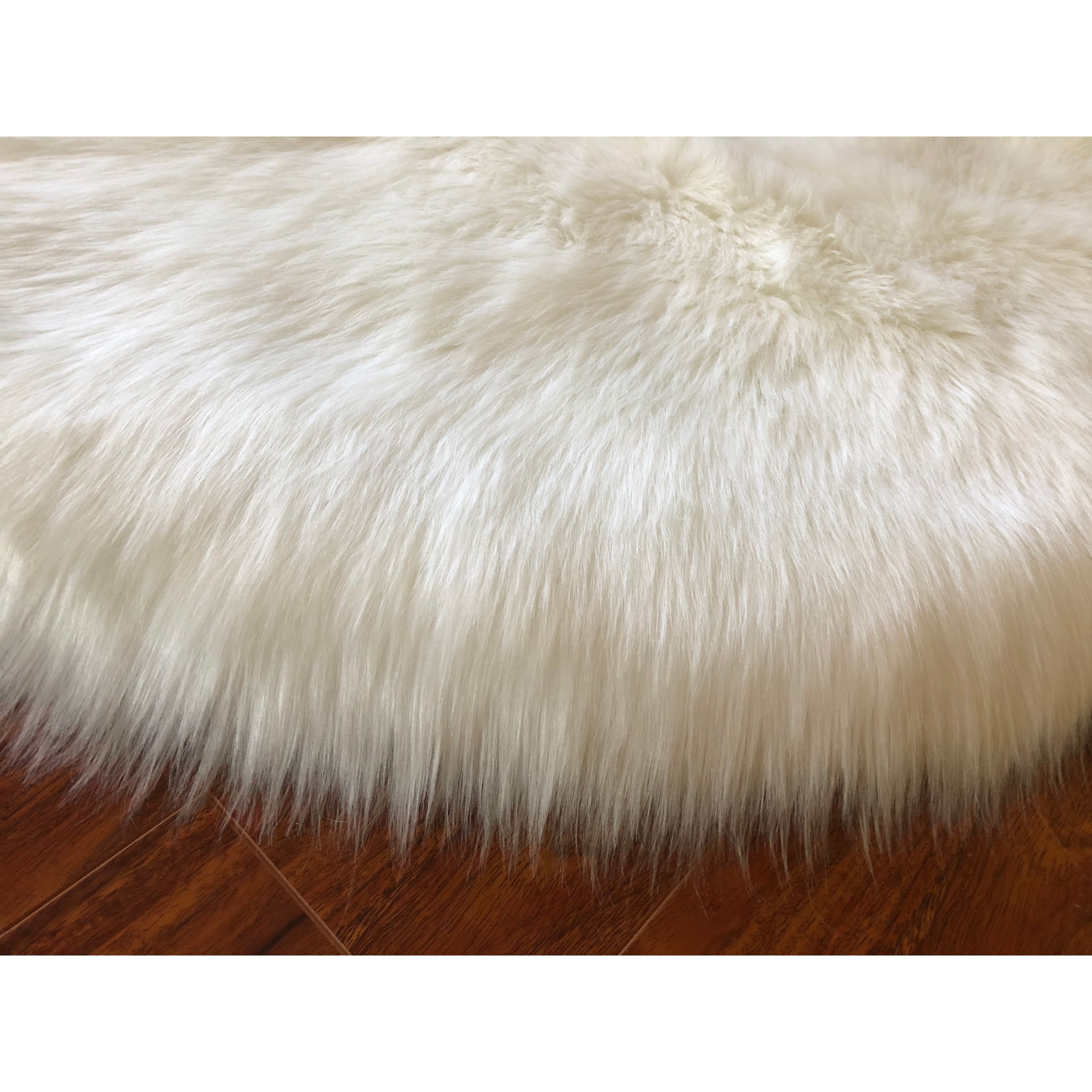 Spectrum Rugs Legacy Home Faux Sheepskin Round Shag Area Rug Antique ...