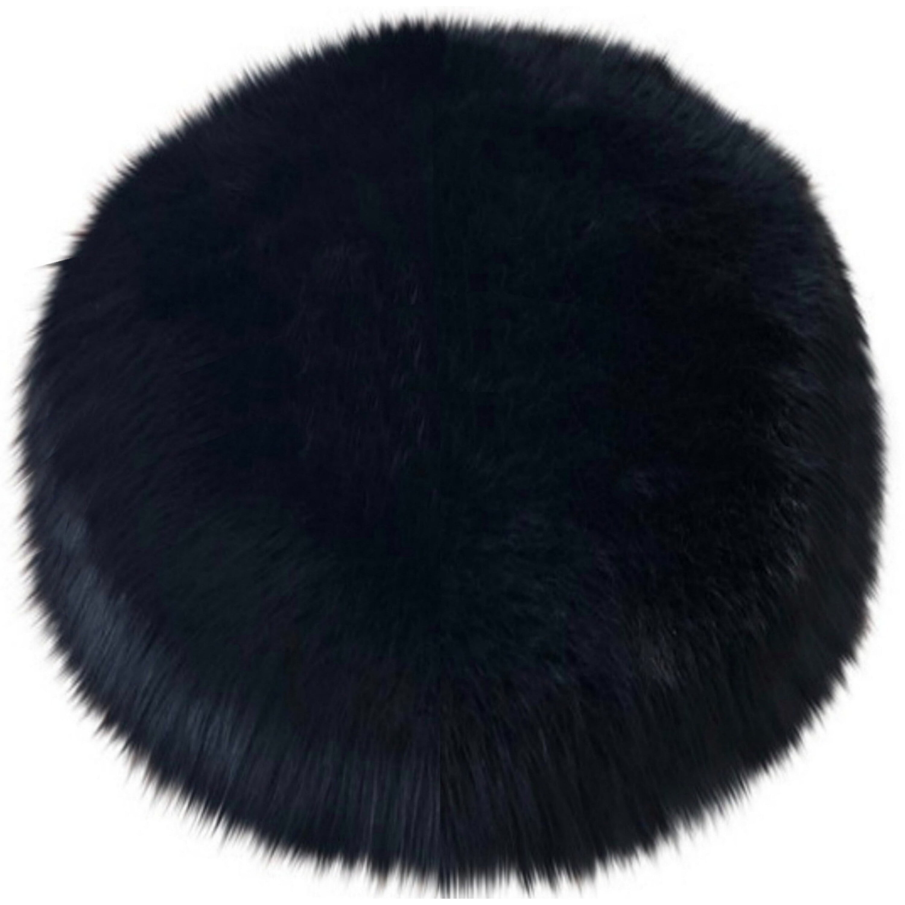 Spectrum Rugs Legacy Home Faux Sheepskin Round Shag Area Rug Onyx 3' X ...