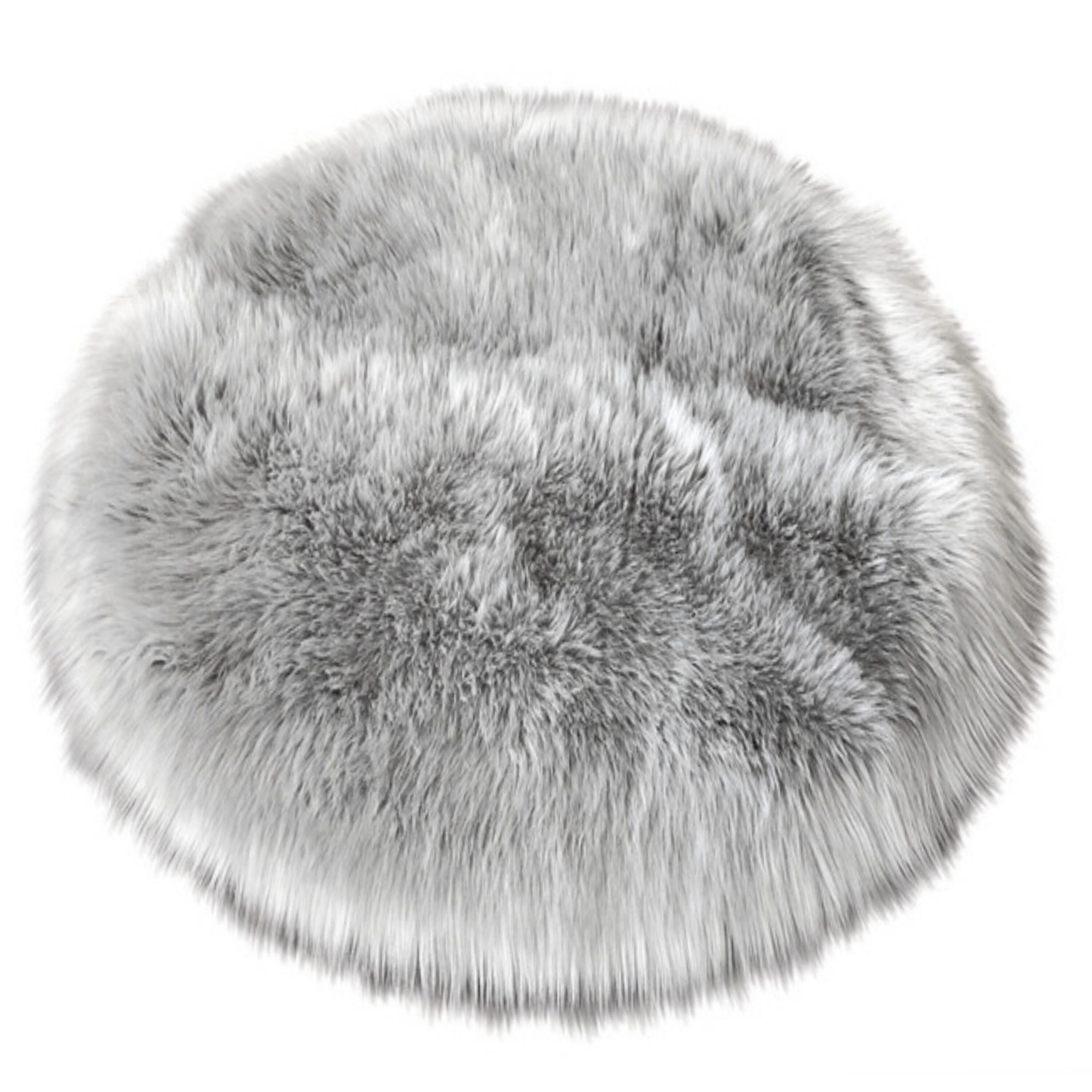 Spectrum Rugs Legacy Home Faux Sheepskin Round Shag Area Rug Sable 3' X ...