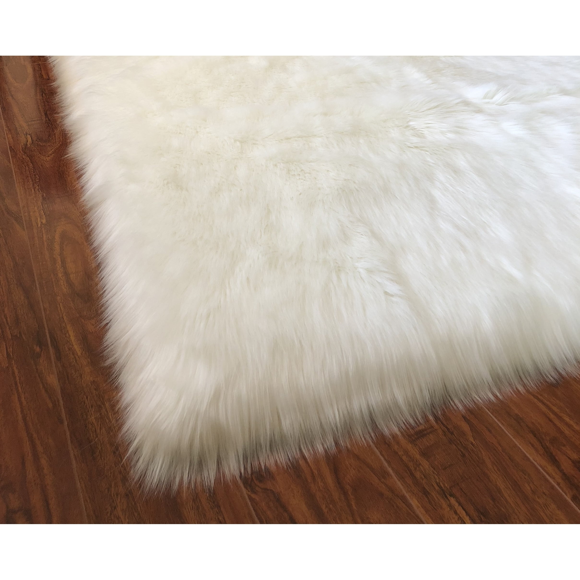 Spectrum Rugs Legacy Home Faux Sheepskin Square Shag Area Rug Antique ...
