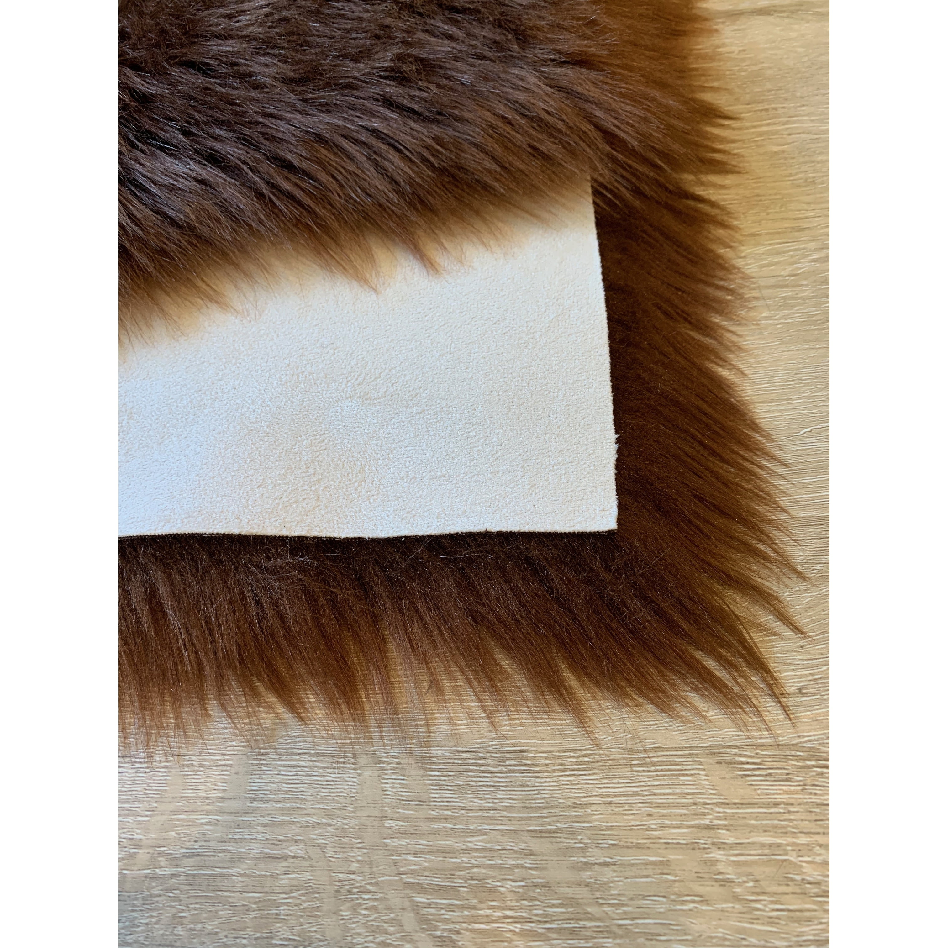 Spectrum Rugs Legacy Home Faux Sheepskin Square Shag Area Rug Chocolate ...