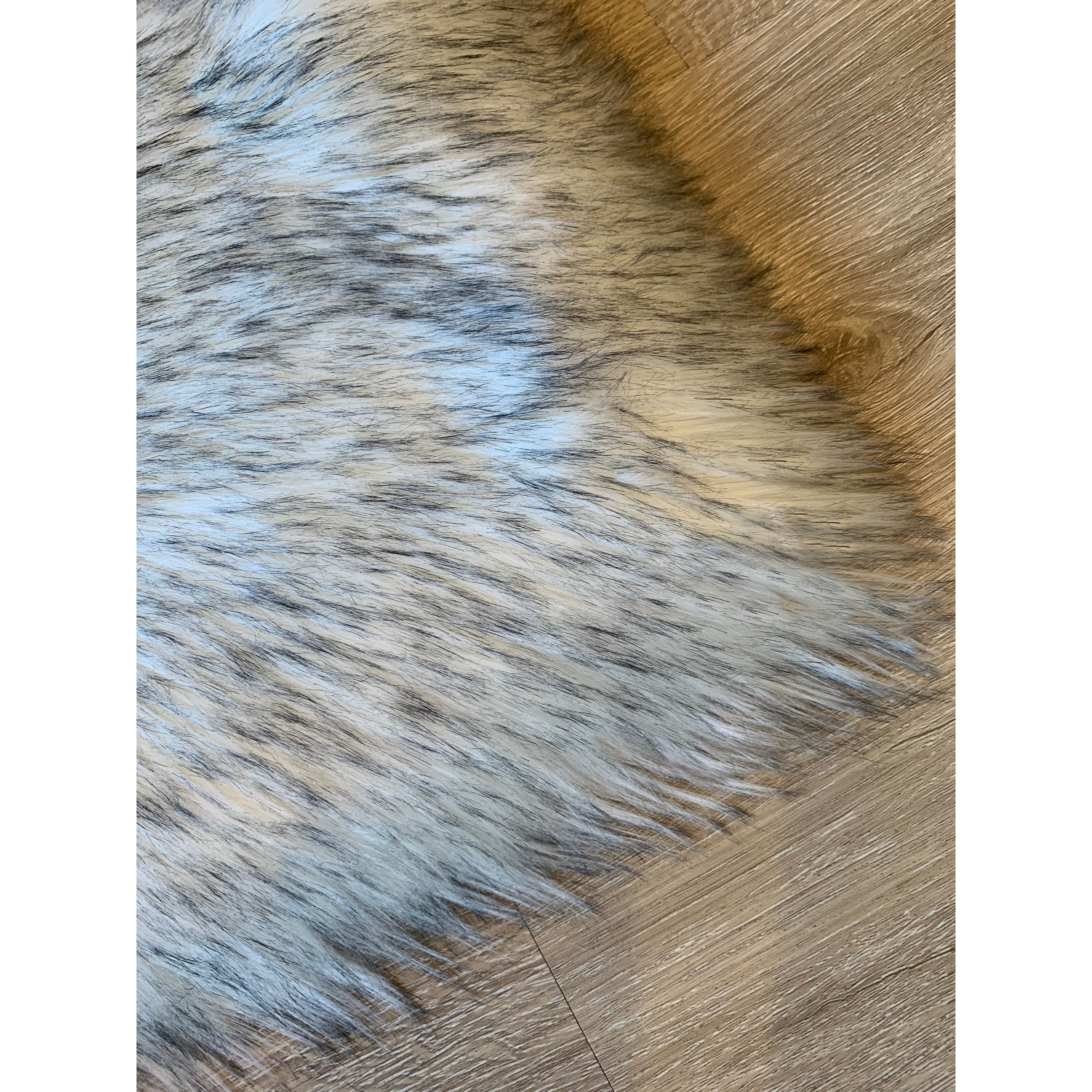 Spectrum Rugs Legacy Home Faux Sheepskin Square Shag Area Rug Grey Mist ...