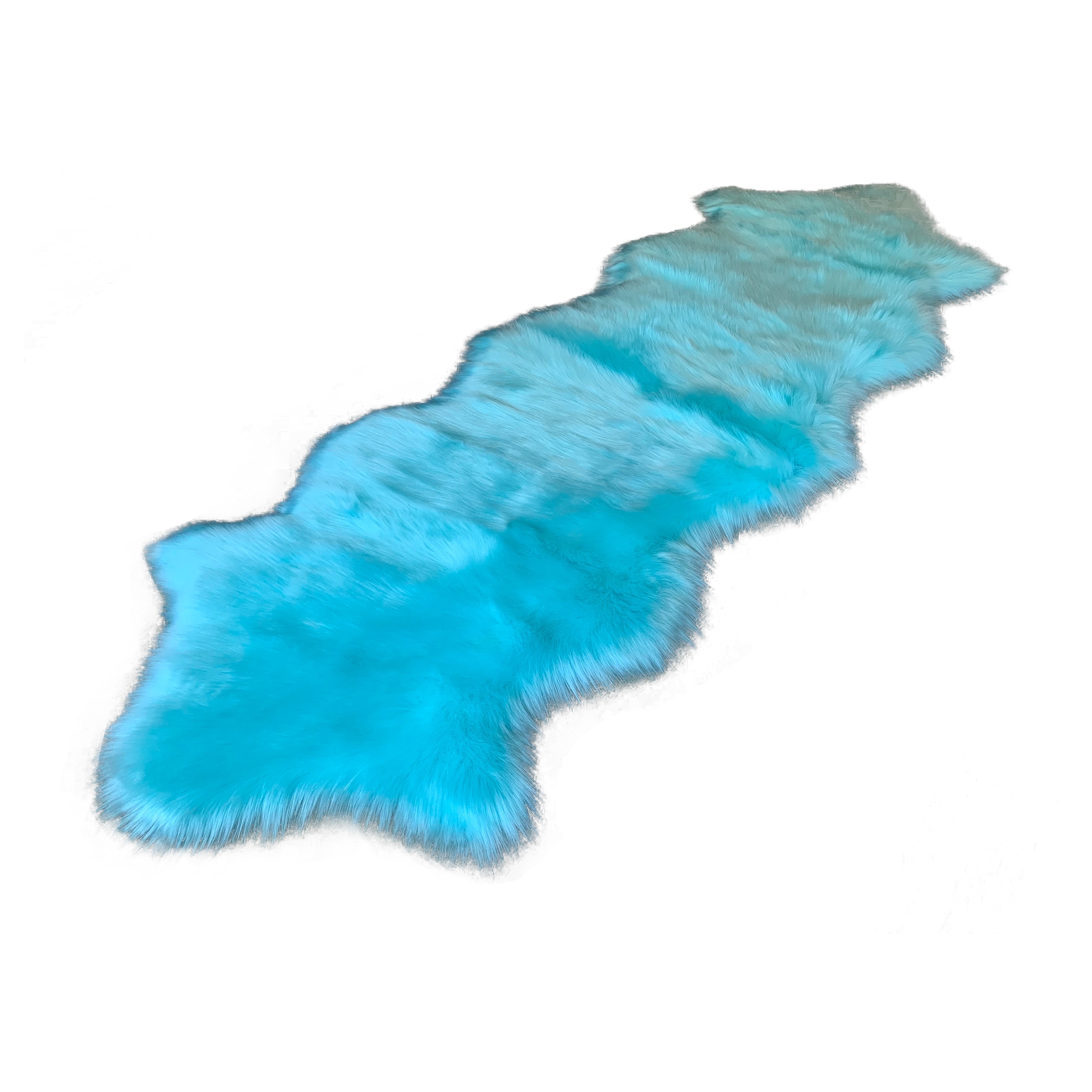 Spectrum Rugs Nansen Luxurious Faux Sheepskin 2-Pelt Shag Runner Rug ...