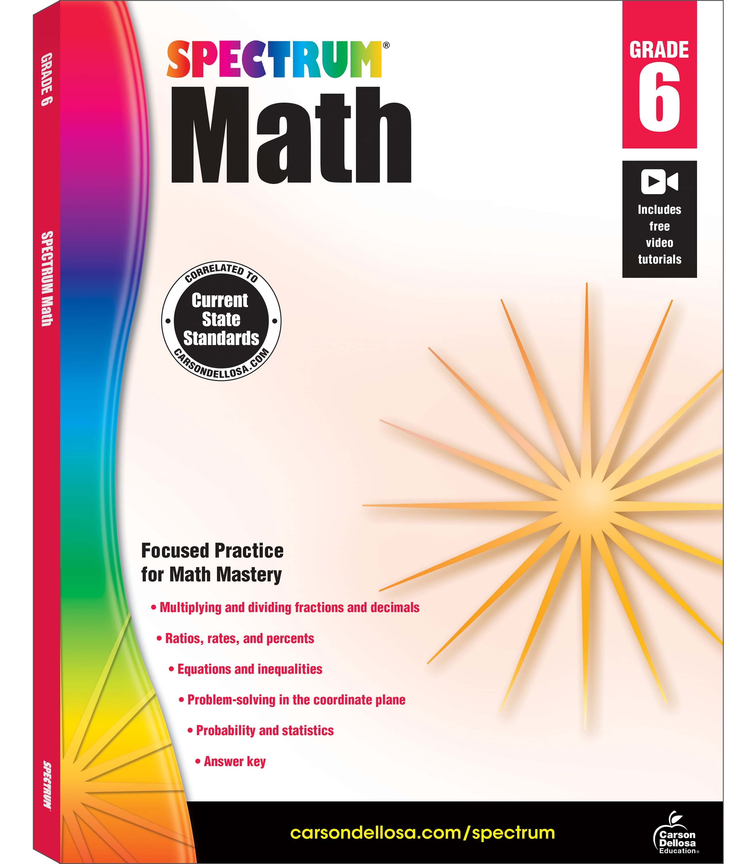 Spectrum Spectrum Math Workbook, Grade 6: Volume 7, (Paperback ...