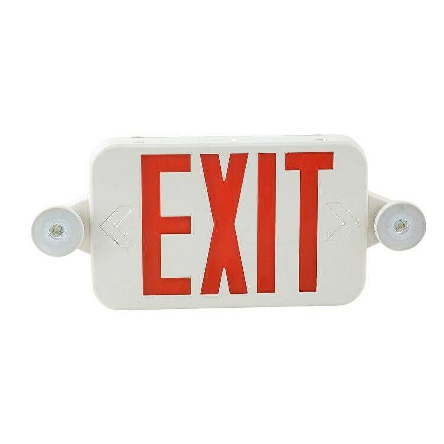 Spectsun 1 Pack Red & Green LED Exit Sign with Emergency Lights-Two LED ...
