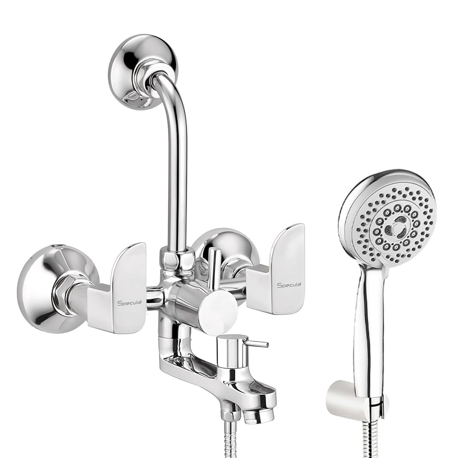 Specule Brass 3in1 Wall Mixer with Hand Shower Set with 15 Meter Hand ...