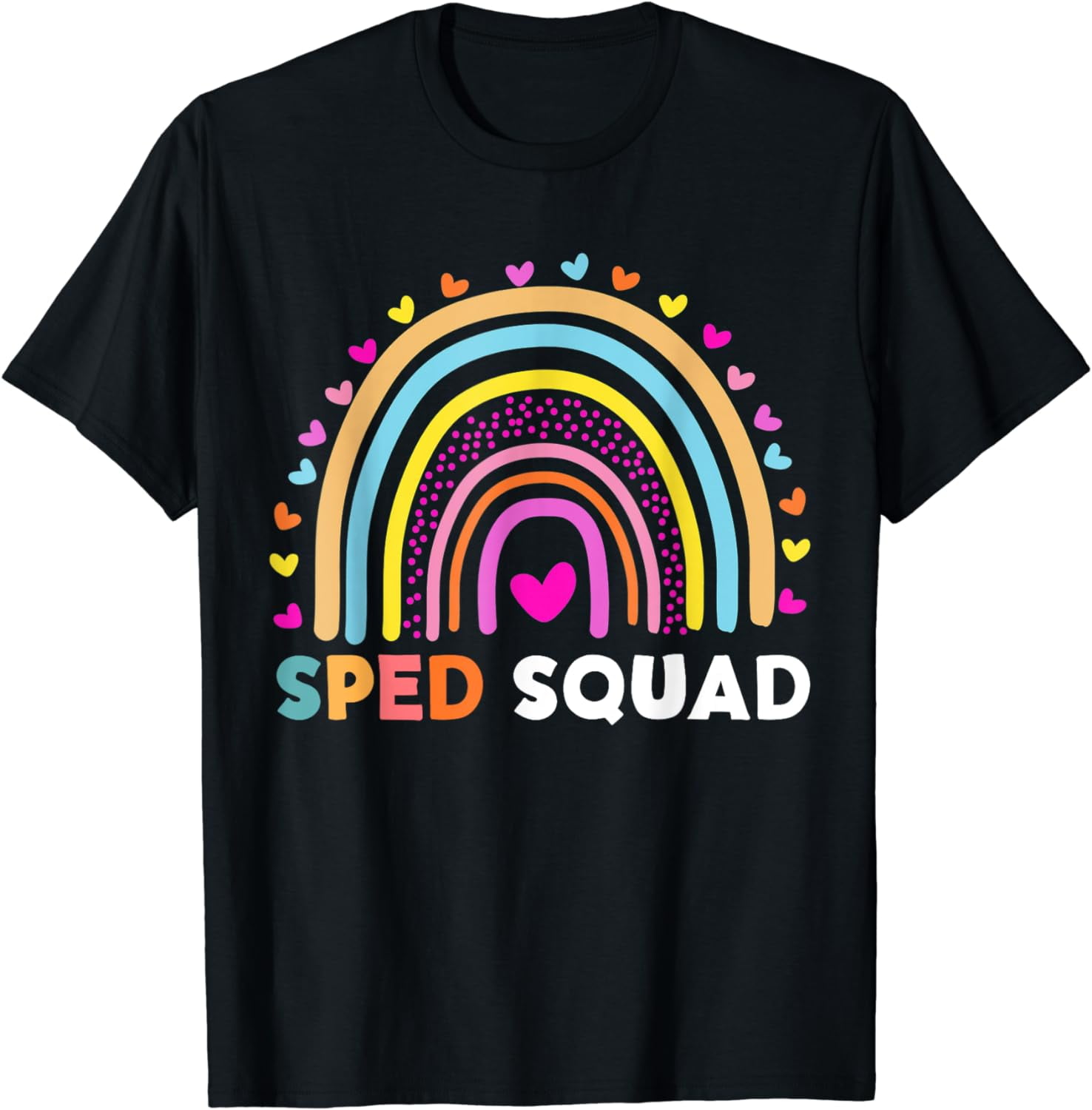 Sped Crew Rainbow Special Education Teacher Back To School T-Shirt ...