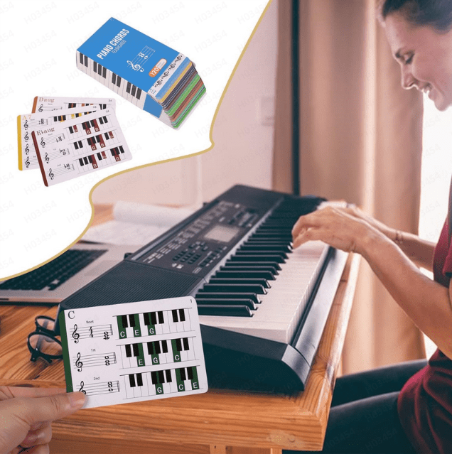 Spedemy Piano Chord Flashcards in Gift Box - Piano Chords Chart ...