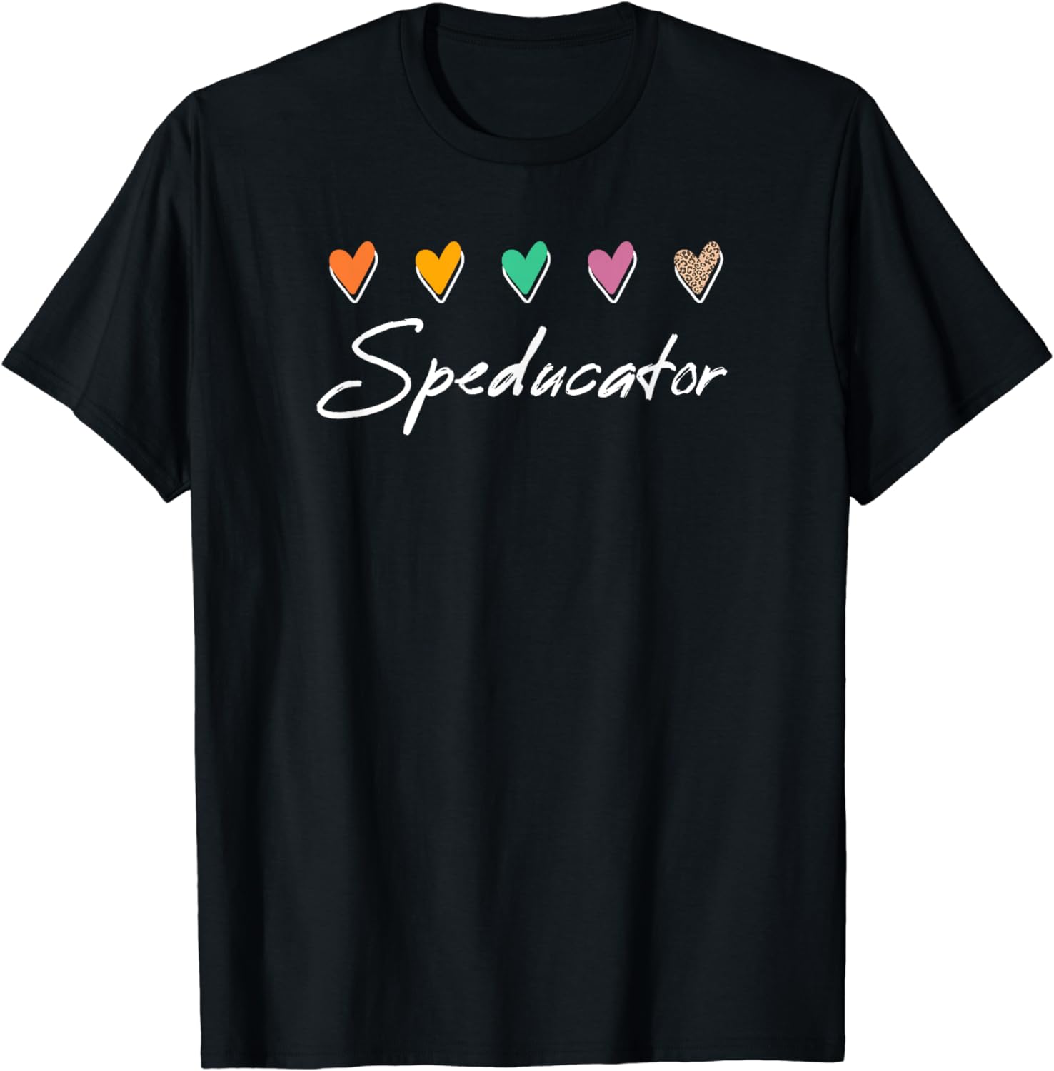 Speducator SPED Teacher Special Education Squad Retro Heart T-Shirt ...