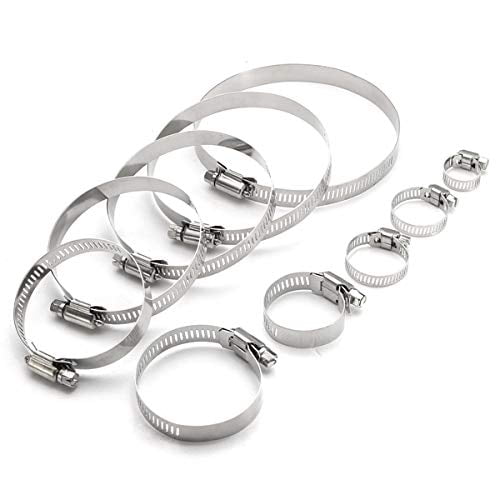 Spedy 10Pcs 6Mm114Mm Stainless Steel Hose Pipe Clips Clamps Fasteners ...