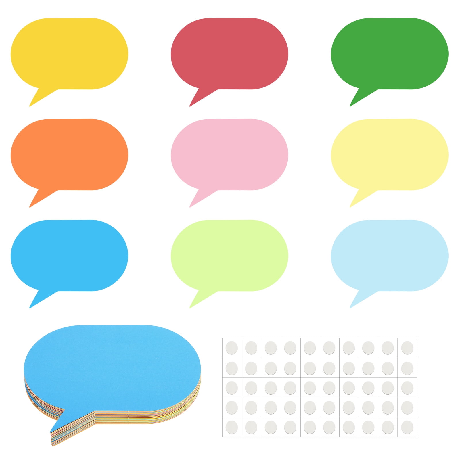 Speech Bubble Cutouts, 45 Pack Paper Bubble, Colorful Bubble Cutout for ...