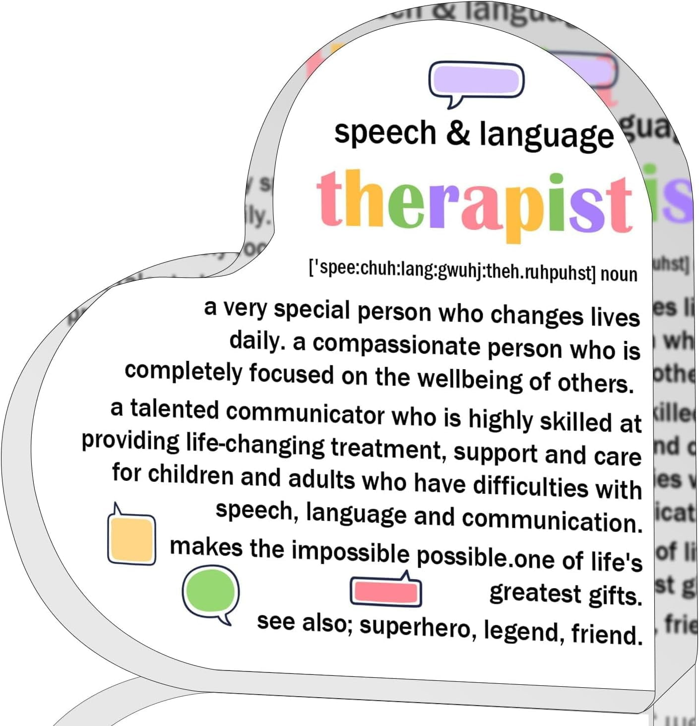 Speech & Language Therapist Gift For Women Men,Inspirational Gifts For ...