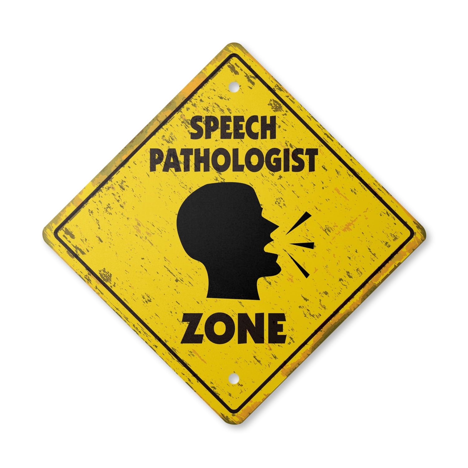 Speech Pathologist Vintage Crossing Sign Zone Xing | Indoor/Outdoor ...