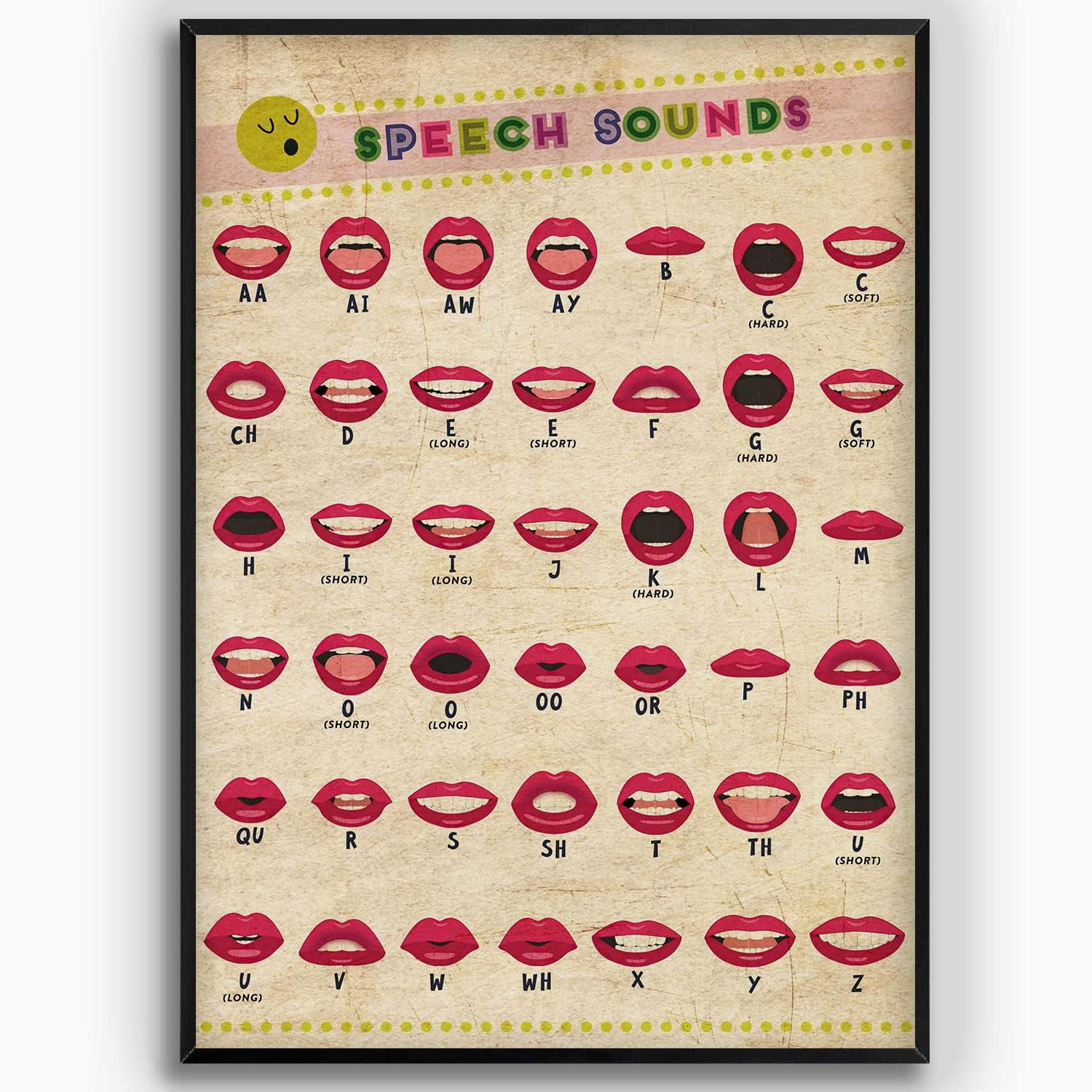 Speech Sounds Knowledge Metal Tin Signs Speech Pathology Guide Poster ...