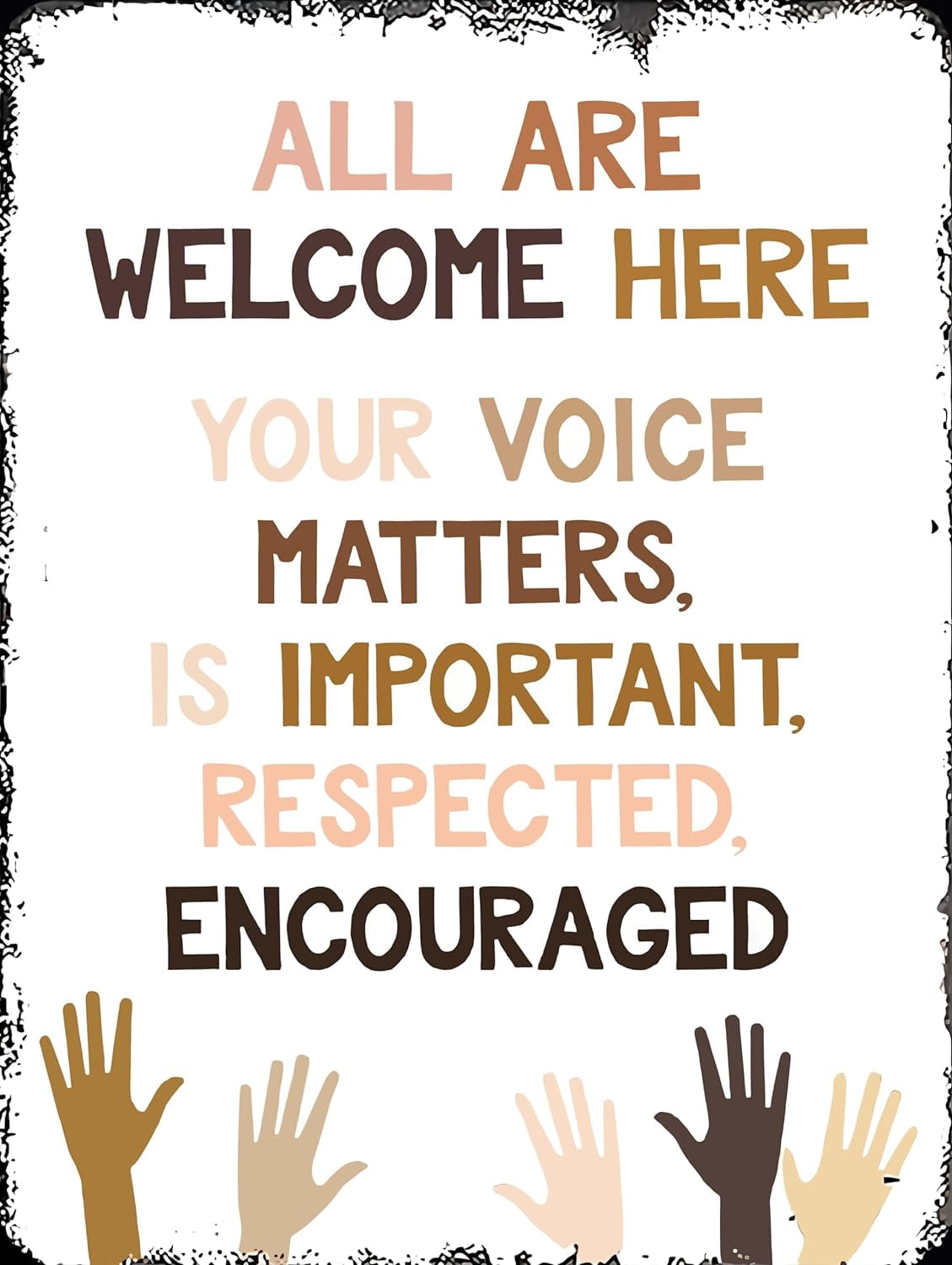 Speech Therapy Safe Space Poster,All Are Welcome Here Stronger Together ...