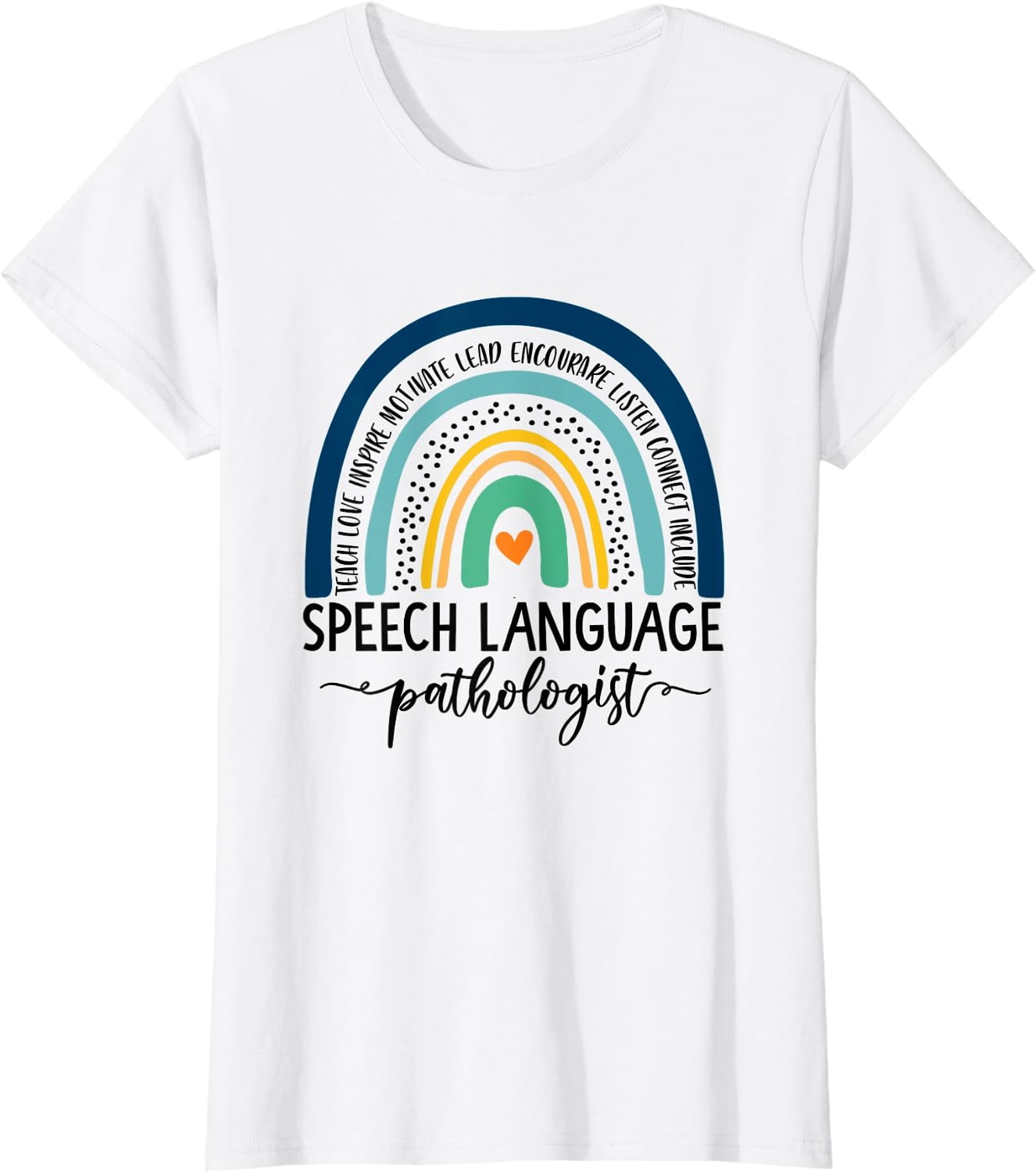 Speech Therapy Speech Language Pathologist SLP Boho Rainbow T-Shirt ...