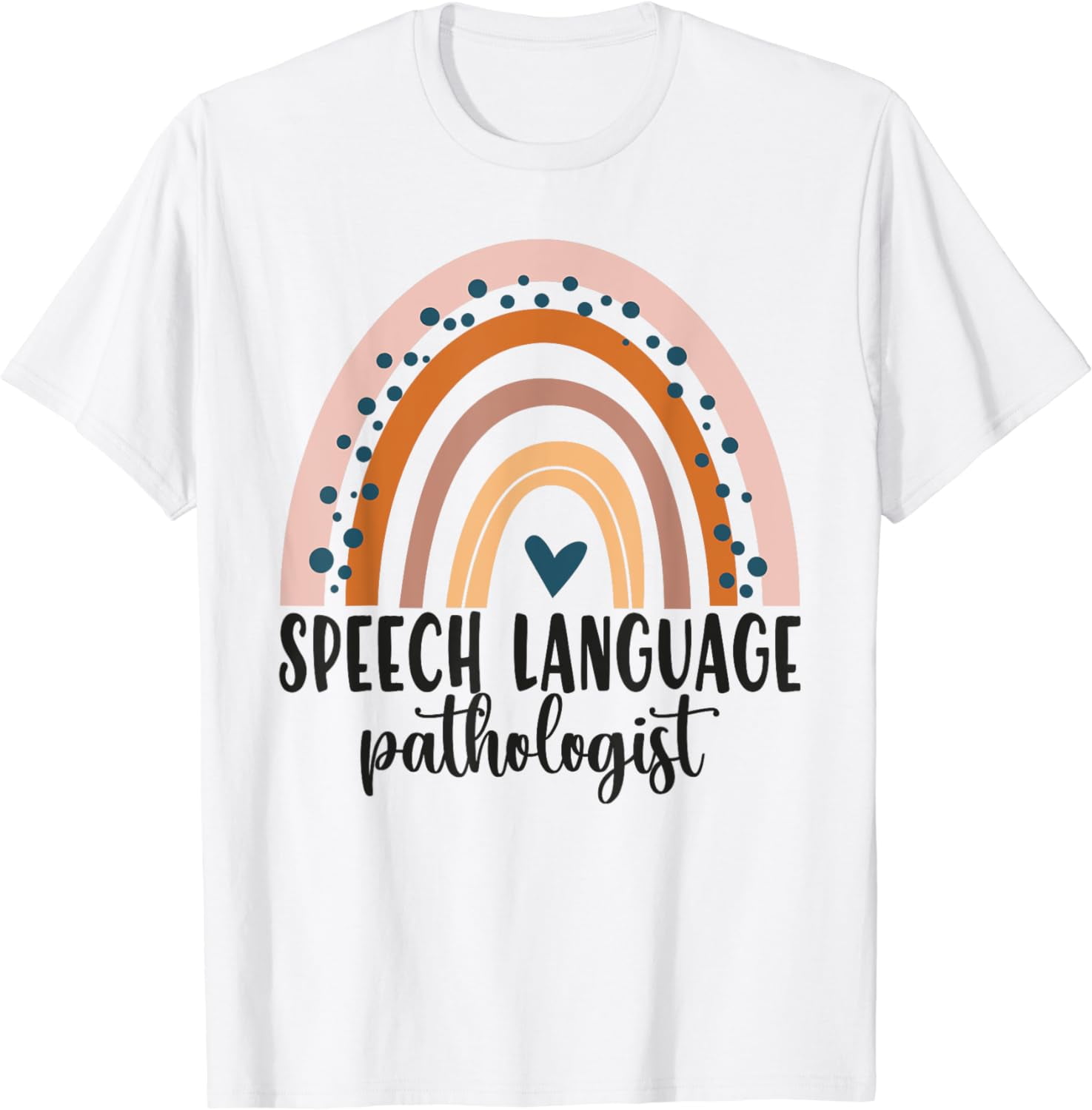 Speech Therapy Speech Language Pathologist SLP Boho Rainbow T-Shirt ...