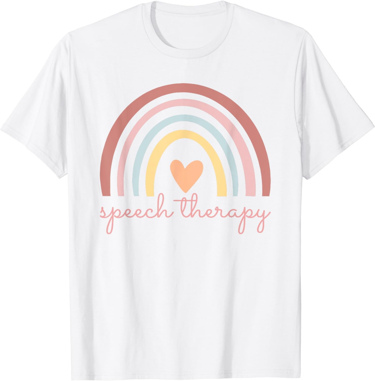 Speech Therapy Speech Language Pathologist SLP Boho Rainbow T-Shirt ...