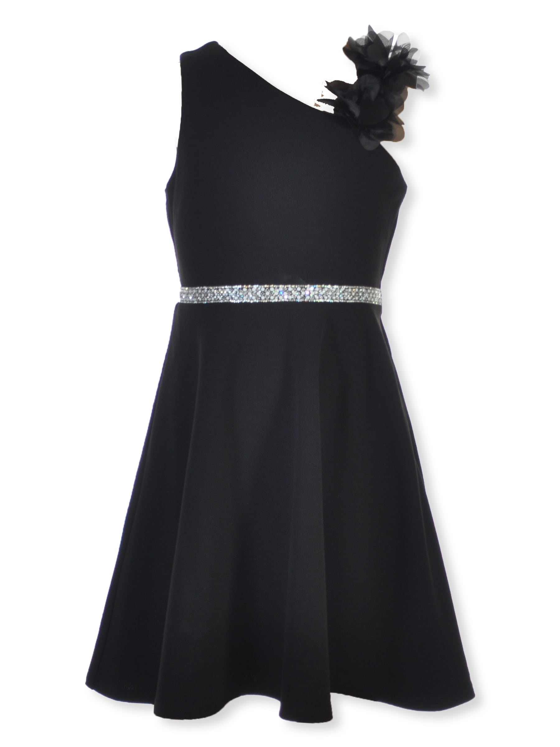 Speechless Girls' Off-Shoulder Dress - black, 7 (Big Girls) - Walmart.com